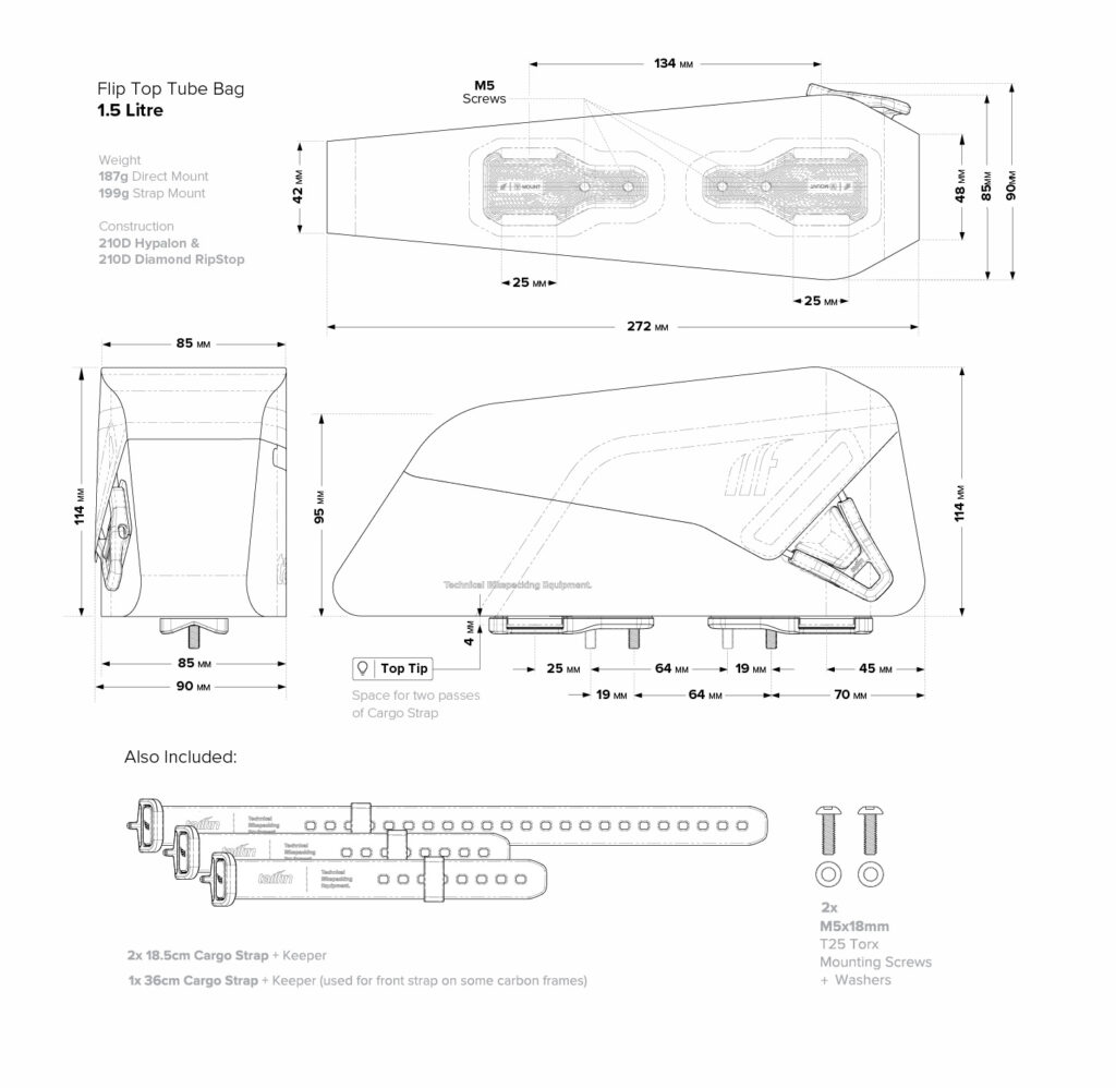 Top Tube Bag - Flip - Tailfin Cycling