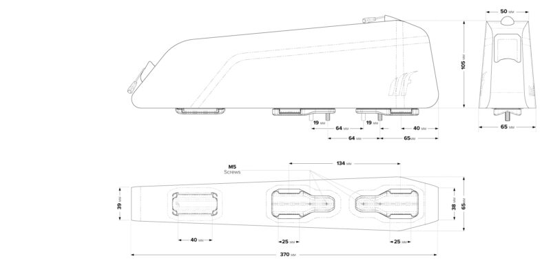 Long Top Tube Bag - Tailfin Cycling